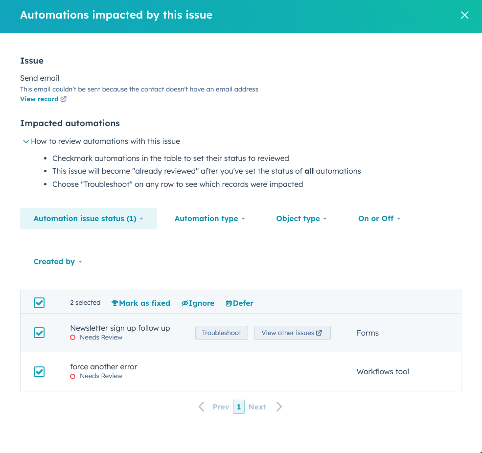 Troubleshoot common automation issues